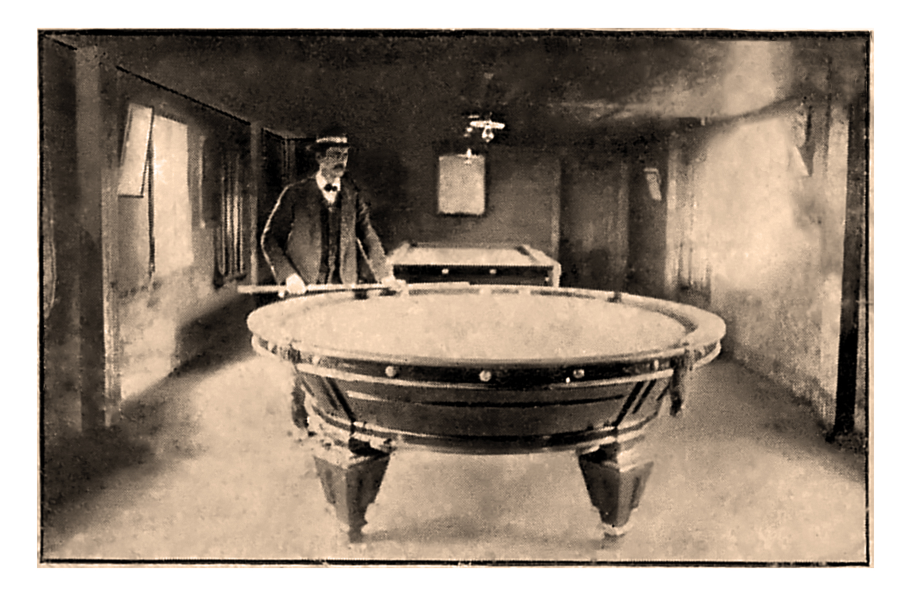 The Franklin Hotel Round Pool Table – Hampton History Matters